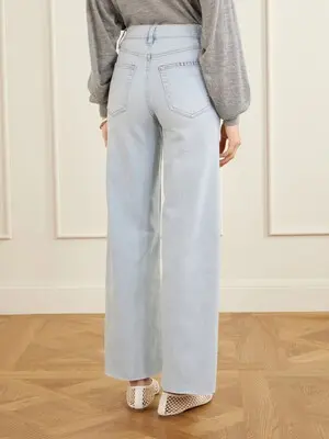 FRAME Le Slim Palazzo High-rise Wide-leg Jeans - Blue
