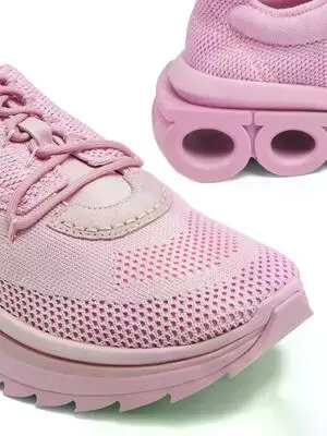 FERRAGAMO Gancini-sole Knit Sneakers