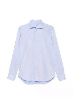 VELA SHOP Spread-collar Button-up Shirt - Blue