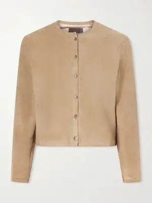 Stouls Astrid Suede Cardigan - Neutrals