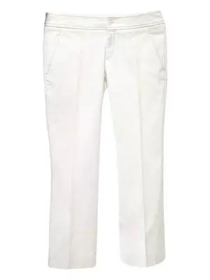 Gucci Cotton Straight-leg Trousers - White