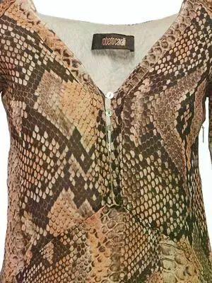Roberto Cavalli Snake-print Mini Dress