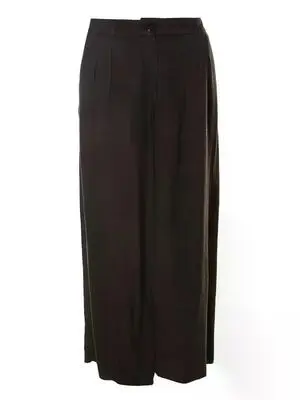 Kenzo Pleated Cropped Trousers - Brown