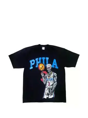WARREN LOTAS Philadelphia 76ers Allen Iverson Logo T-shirt - Black