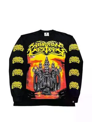 WARREN LOTAS Hell’s Castle Printed Long-sleeve T-shirt - Black