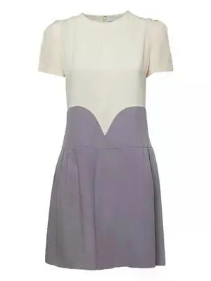 Victoria Beckham Two-tone Mini Dress - Neutrals