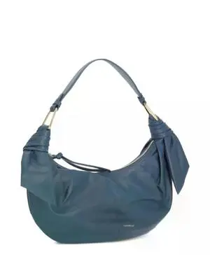 COCCINELLE Furoshiki Knotted Leather Shoulder Bag - Blue