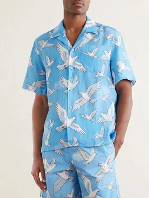 Vilebrequin 3.paradis Chelly Printed Camp-collar Linen Shirt