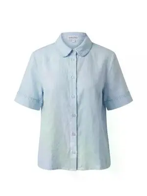 ORSINA Embroidered Short-sleeved Shirt - Blue