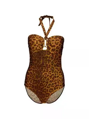 Zimmermann Mahon Bamboo-link Swimsuit - Brown