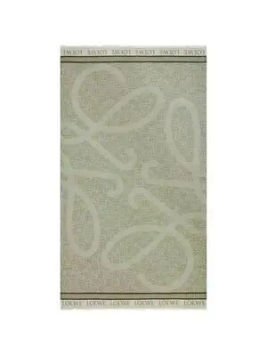 Loewe X Paula's Ibiza Anagram-pattern Fringed Pareo - Green