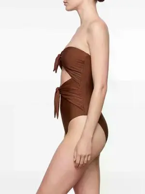 Zimmermann Aster Double-scarf Tie Swimsuit - Brown