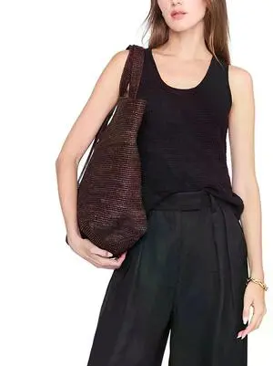 ANINE BING Arie Crochet-knit Tank Top