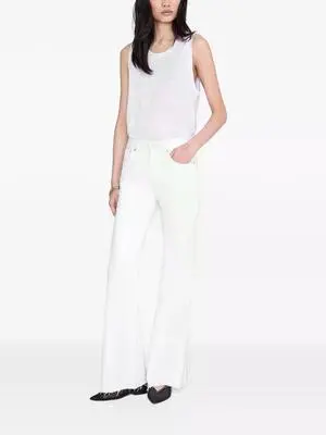 ANINE BING Wyatt Flared-leg Jeans - White