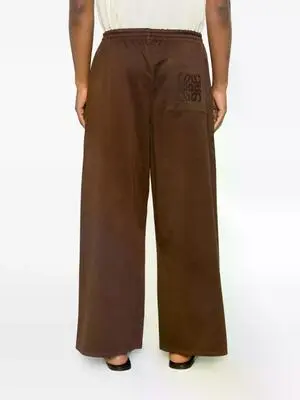Loewe Drawstring Wide Leg Satin Trousers