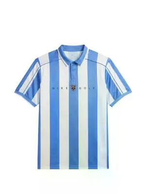 Nike Fairway Striped Logo-patch Polo Shirt - Blue