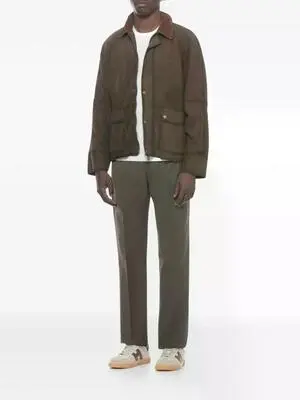 THE JACK LEATHERS Norfolk Suede Jacket With Corduroy Collar