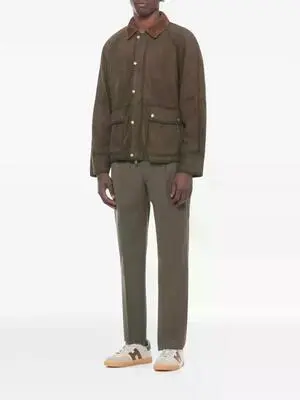 THE JACK LEATHERS Norfolk Suede Jacket With Corduroy Collar