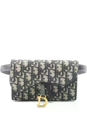 Dior Saddle Oblique Belt Bag - Blue