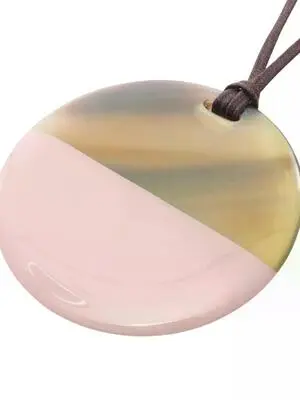 Hermès City Buffalo Horn Pendant Necklace - Pink