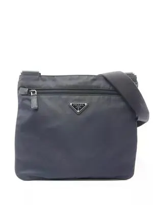 Prada Saffiano Leather Shoulder Bag - Blue