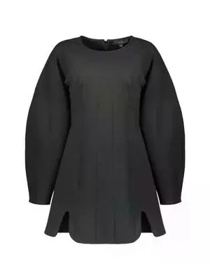 ELLERY Seam-detail Voluminous-sleeve Mini Dress - Black