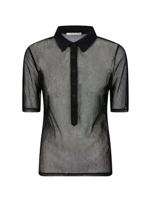 Paloma Wool Sheer Mesh Polo Shirt