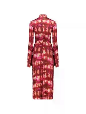 ELLERY Mock Neck Long Sleeve Midi Dress