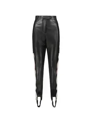 ELLERY Lace-insert Stirrup Trousers - Black