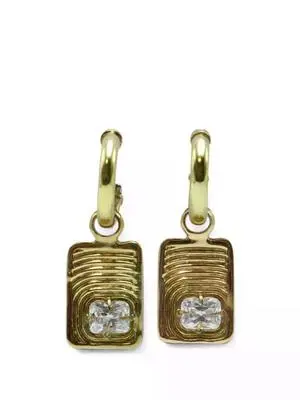 ELLERY Embellished Hoop Earrings - Gold
