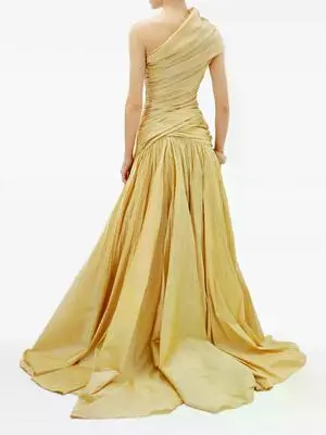 MARMAR HALIM One-shoulder Ruched Gown
