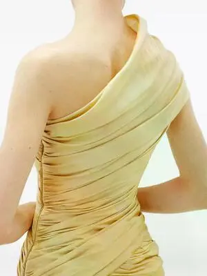 MARMAR HALIM One-shoulder Ruched Gown