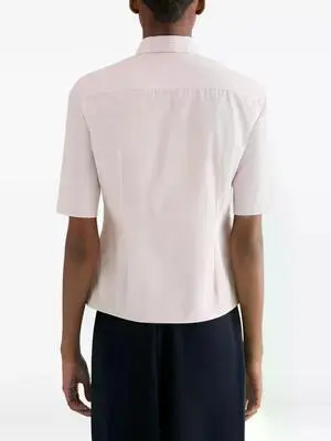 JIL SANDER Embroidered Poplin Shirt - Pink