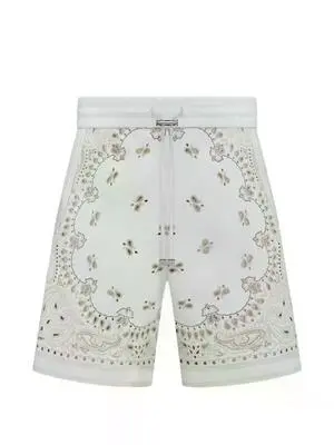 Amiri Bandana-print Leather Shorts