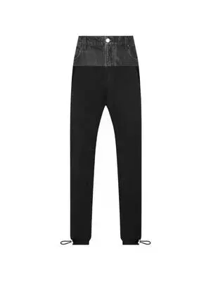 Amiri Hybrid Drawstring-cuff Track Pants - Black