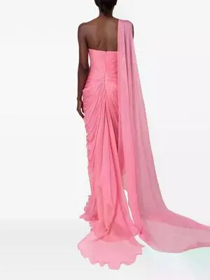 IRIS SERBAN Pleated Maxi Dress