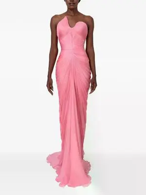 IRIS SERBAN Pleated Maxi Dress