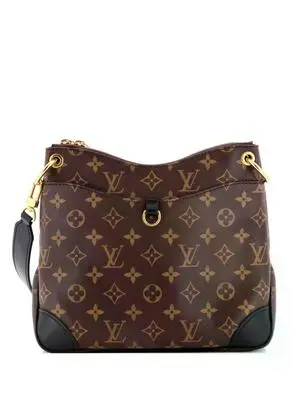 LOUIS VUITTON Monogram Canvas Odeon Pm Bag - Black