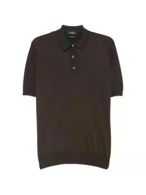 HOSIO Short-sleeve Knitted Polo Shirt