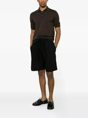 HOSIO Short-sleeve Knitted Polo Shirt