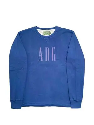 DENIM TEARS Long Sleeve Waffle Knit Sweater - Blue