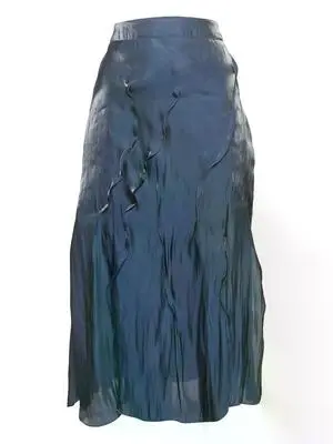 Kenzo Pin-tucked Satin Midi Skirt
