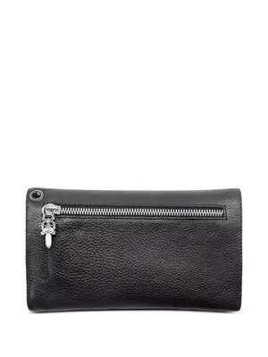 Chrome Hearts Cross Ball Grained-leather Wallet