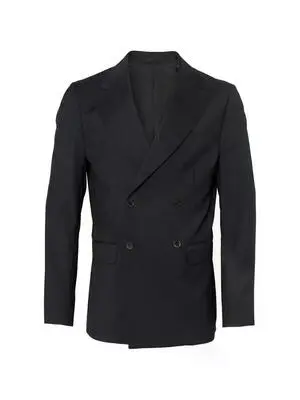 LOW BRAND Double-breasted Peak-lapel Blazer - Black