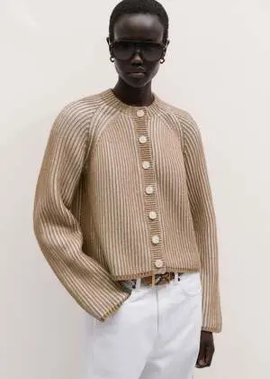 ME+EM Ribbed Knit Cardigan