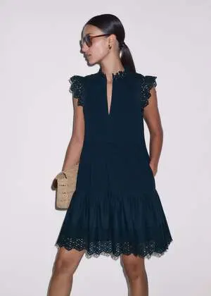 ME+EM Broderie Trim Short Swing Dress