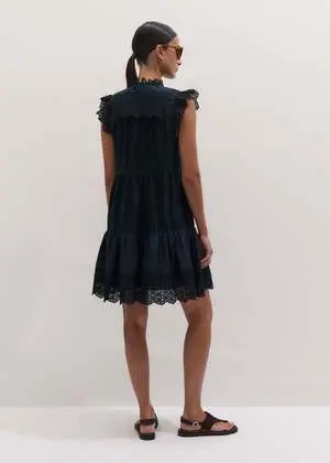 ME+EM Broderie Trim Short Swing Dress
