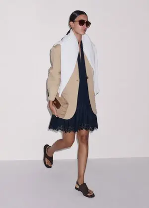 ME+EM Broderie Trim Short Swing Dress