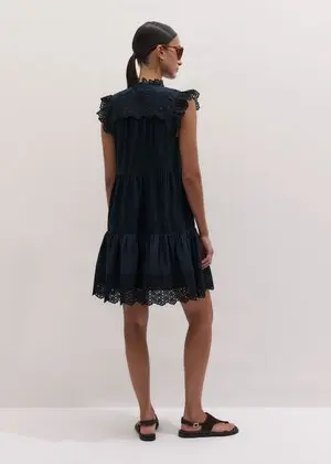 ME+EM Broderie Trim Short Swing Dress