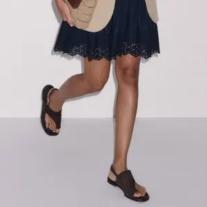 ME+EM Broderie Trim Short Swing Dress